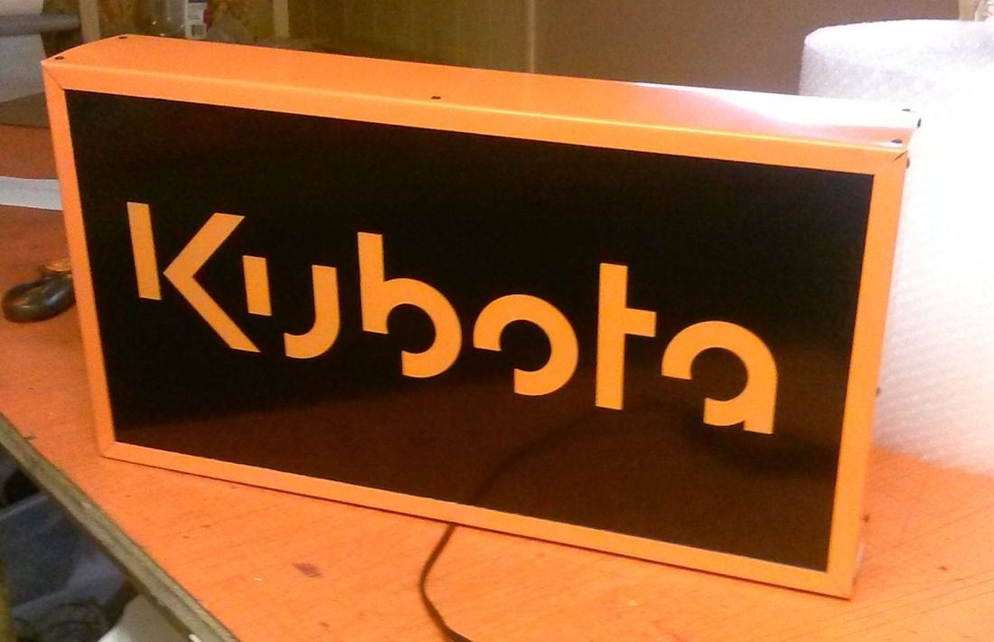 Kubota Light up sign 23x15x2.5 inch | Pretty cool signs