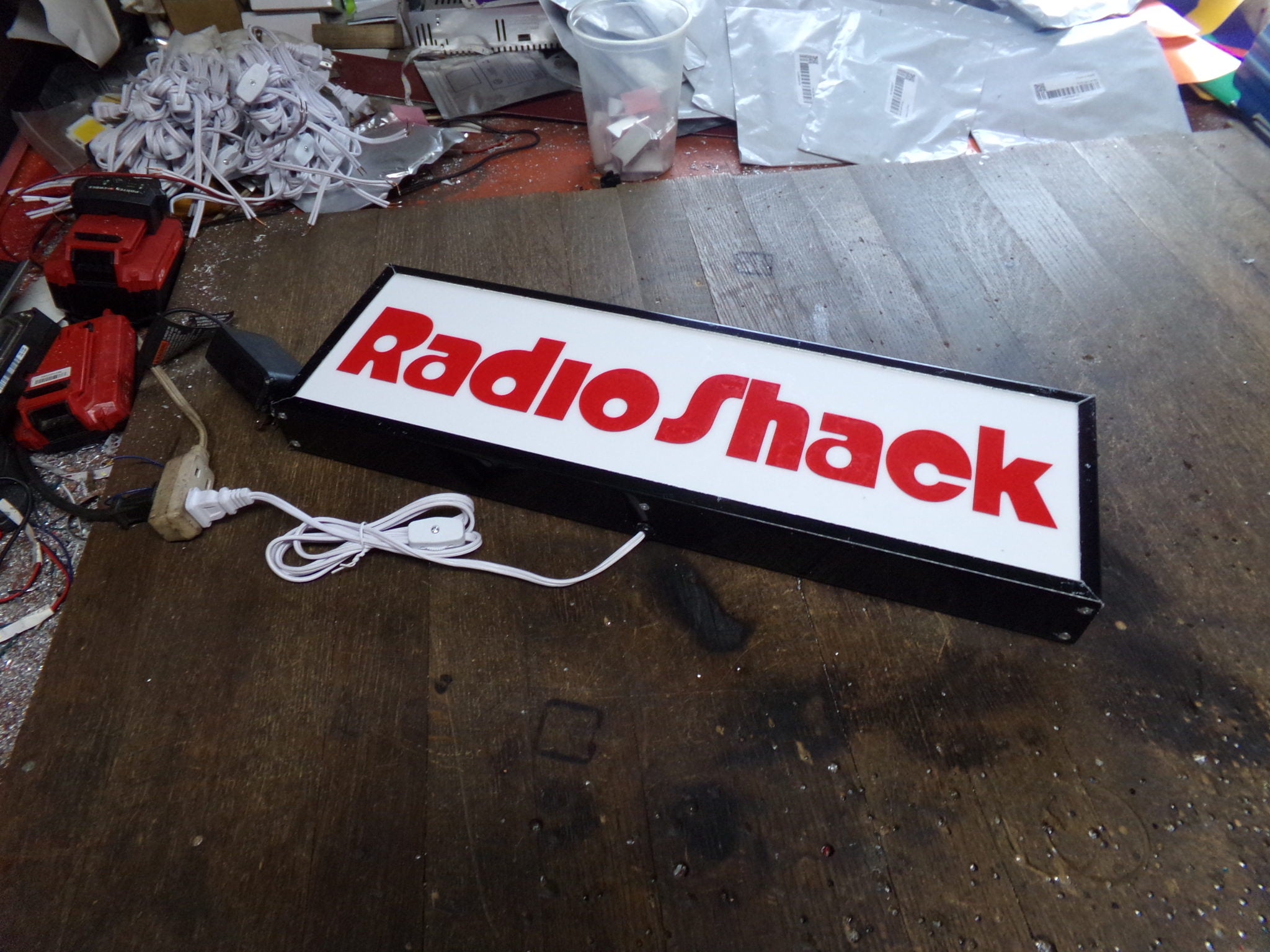 Radio Shack light up sign 21x6x2.5 inch | Pretty cool signs
