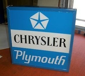 Chrysler Plymouth light up sign 21x21x2.5 inch | Pretty cool signs