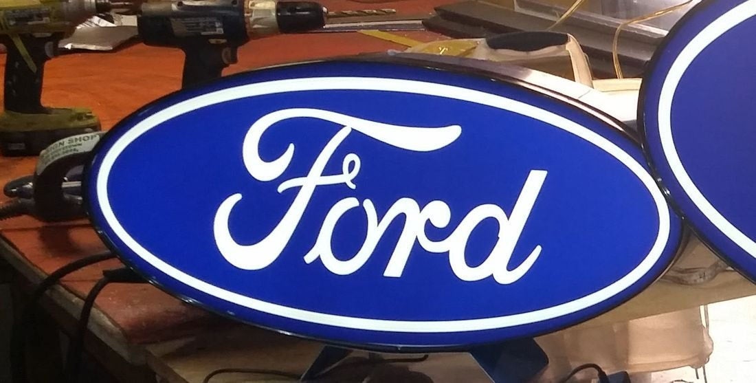 Ford Oval light up sign large 32x15x2.5 inch | Pretty cool signs
