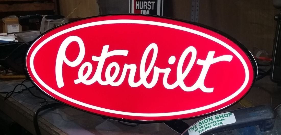 Peterbuilt light up sign 23x9x2.5 inch | Pretty cool signs