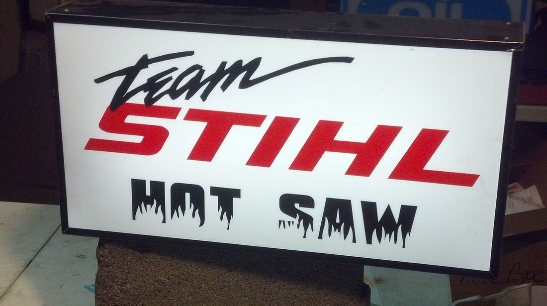 STIHL Hot Saw lighted sign 23x12x2.5 inch | Pretty cool signs